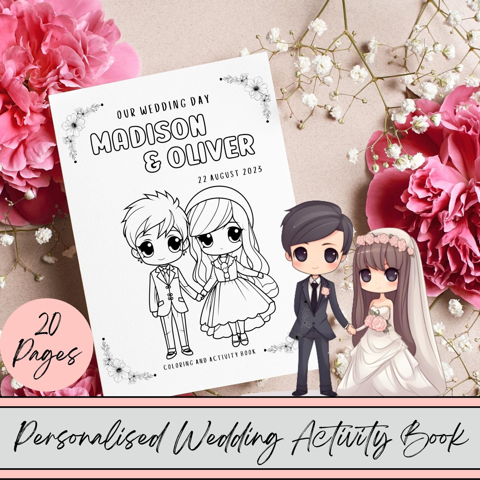 Printable Wedding Activity Book for Kids Activity Book Wedding Coloring ...