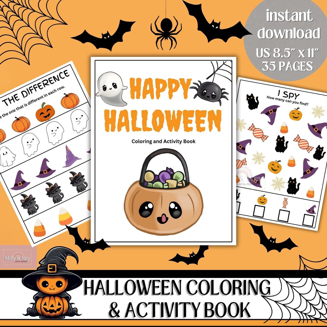 Printable Halloween Activity Worksheets Pre K Halloween - Etsy