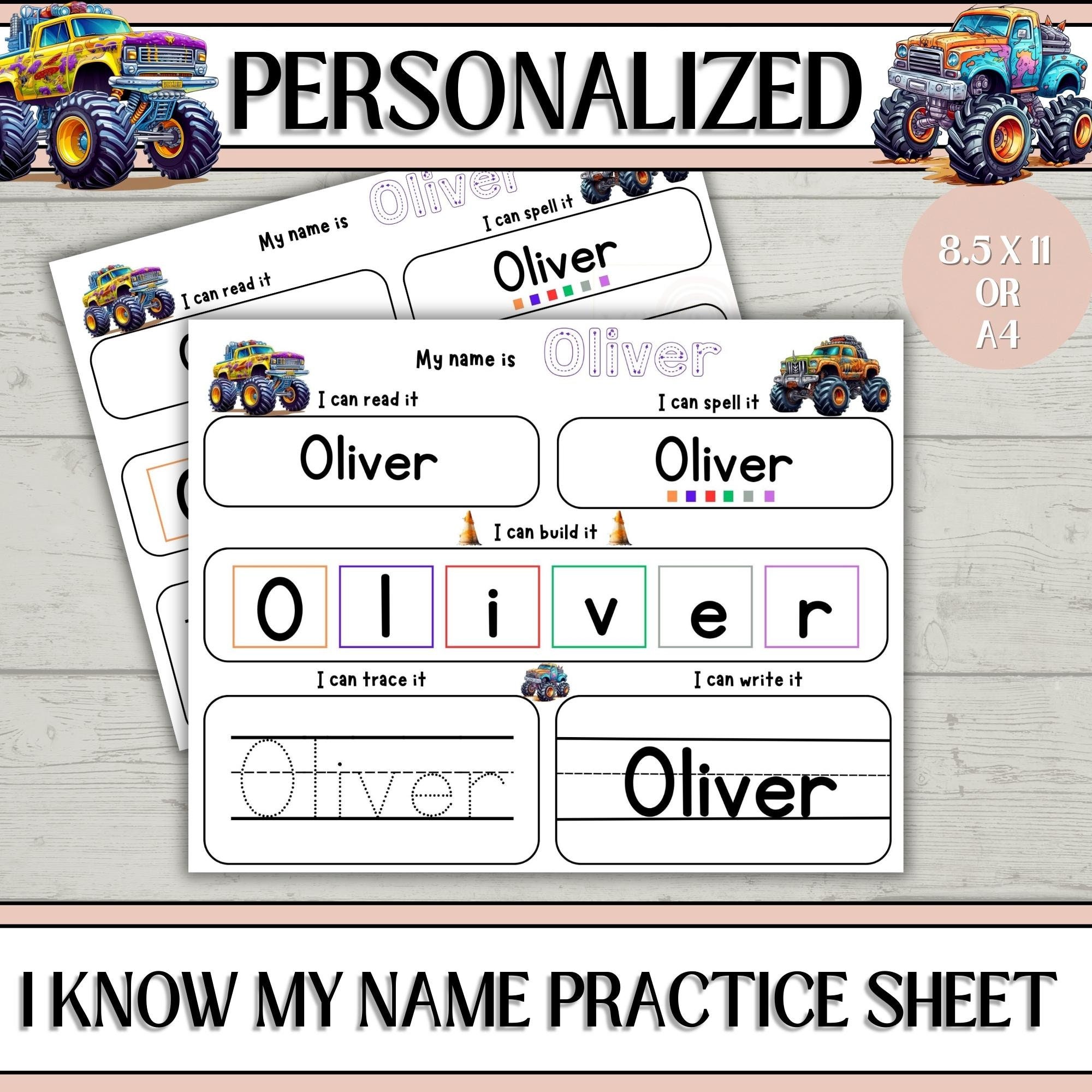 Kindergarten Name Tracing for Kids, Name Tracing Editable, Name Tracing ...