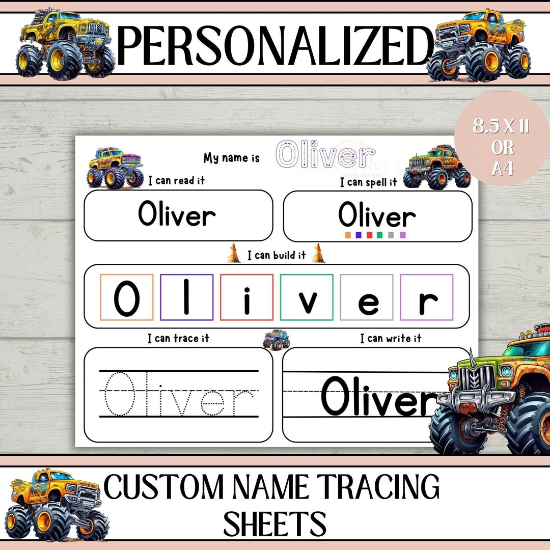 Kindergarten Name Tracing for Kids, Name Tracing Editable, Name Tracing ...