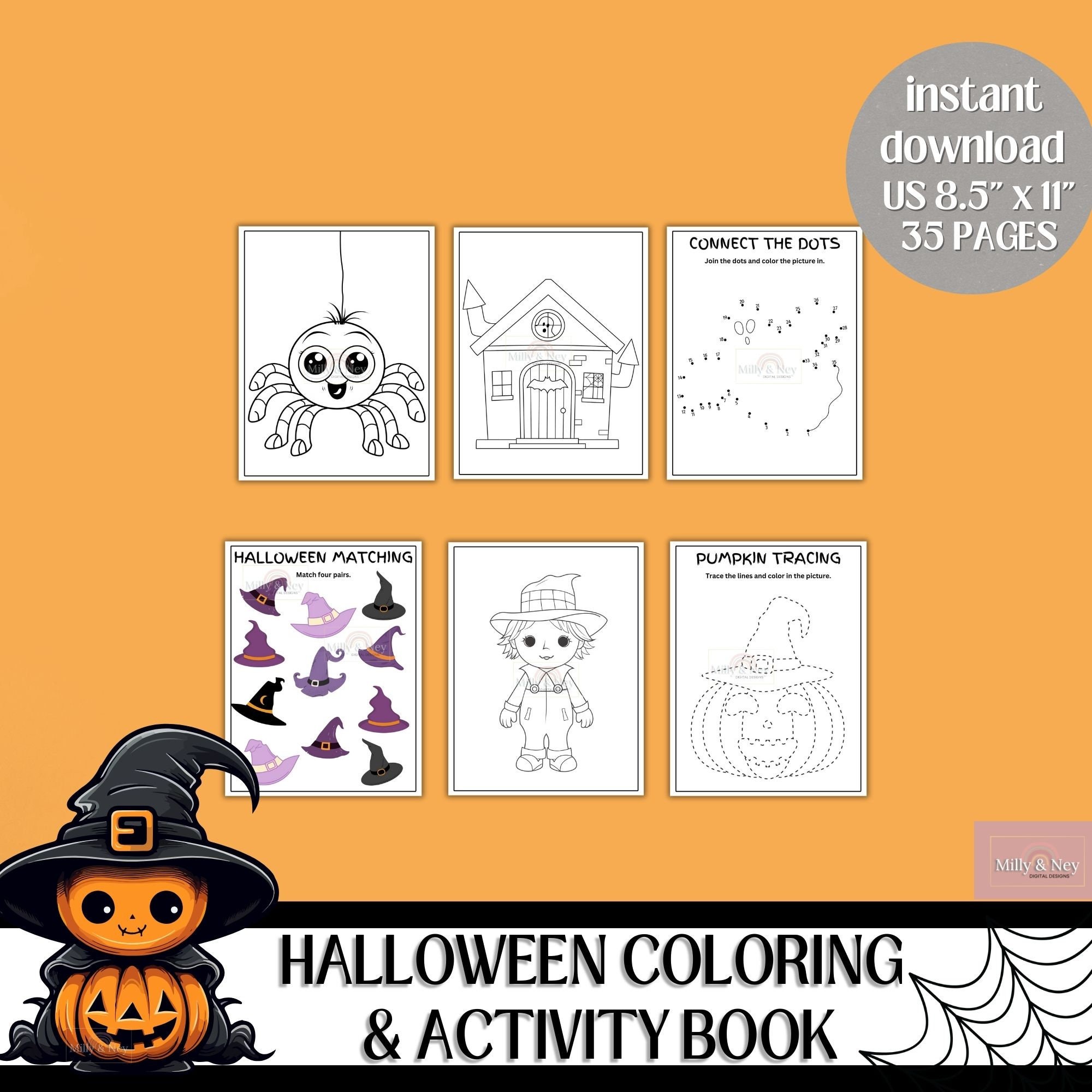 Printable Halloween Activity Worksheets Pre K Halloween - Etsy