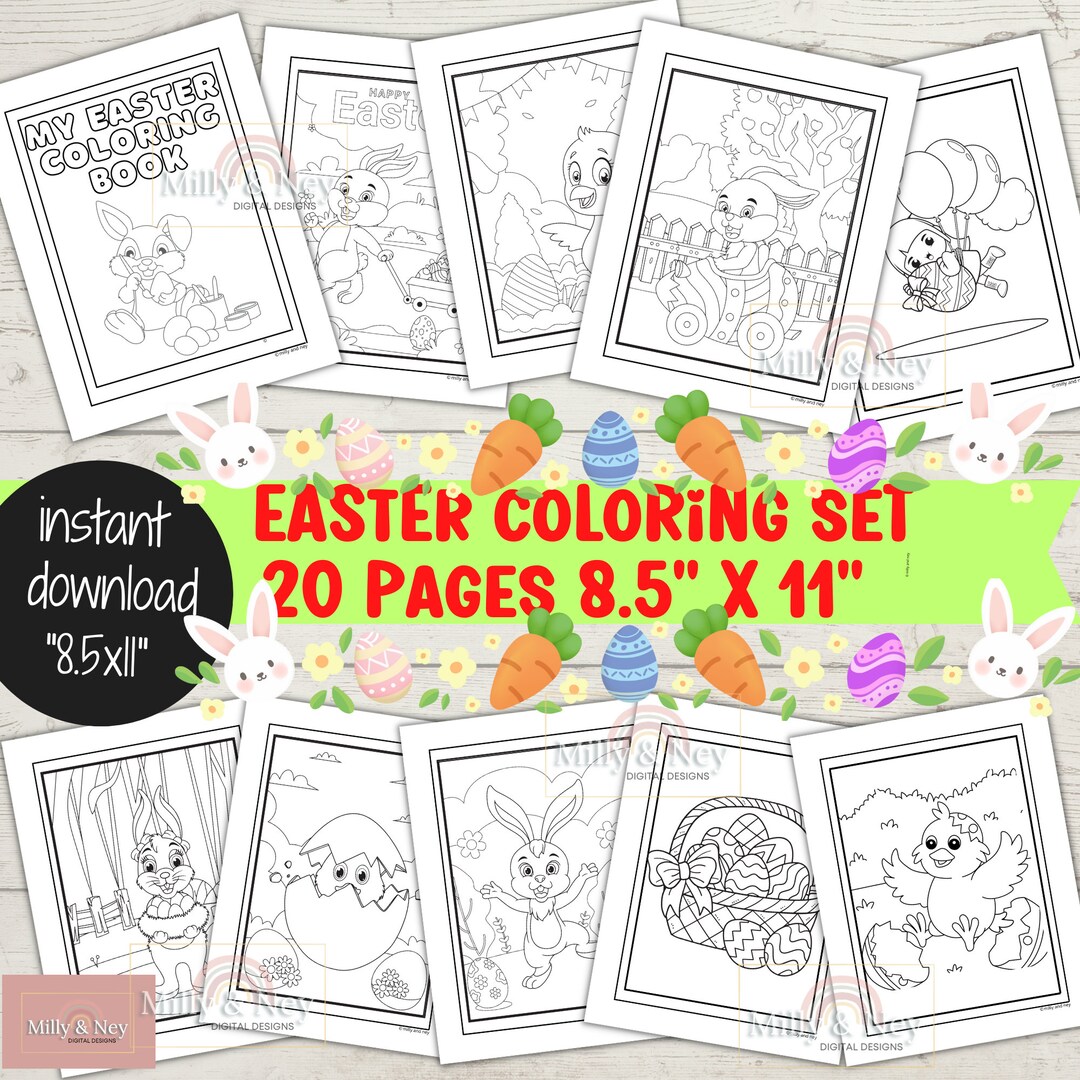 Digital Download | Easter Coloring Book | Easter Egg | Happy Easter Svg ...