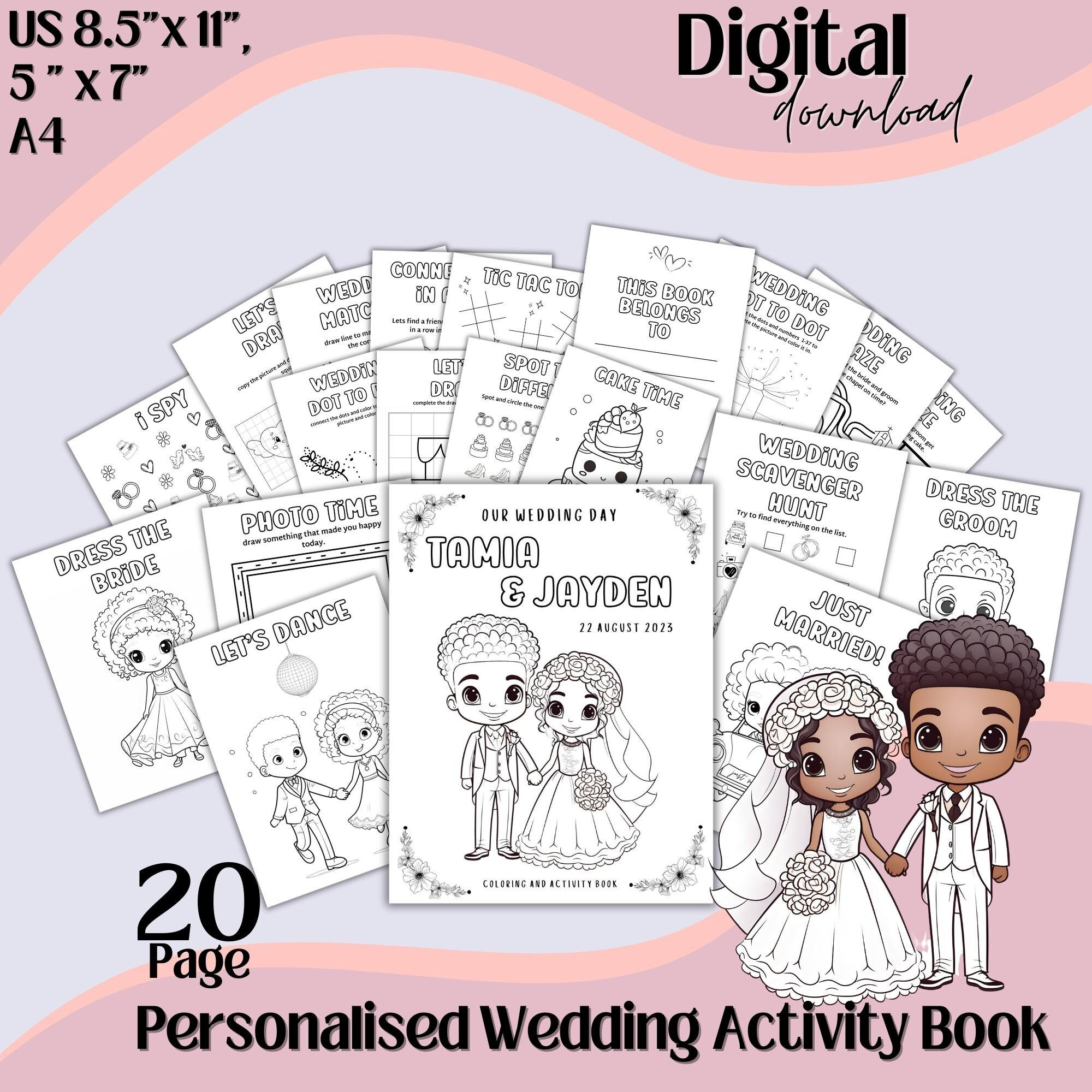 Downloadable Wedding Activities Book Kids Wedding Activities Books ...