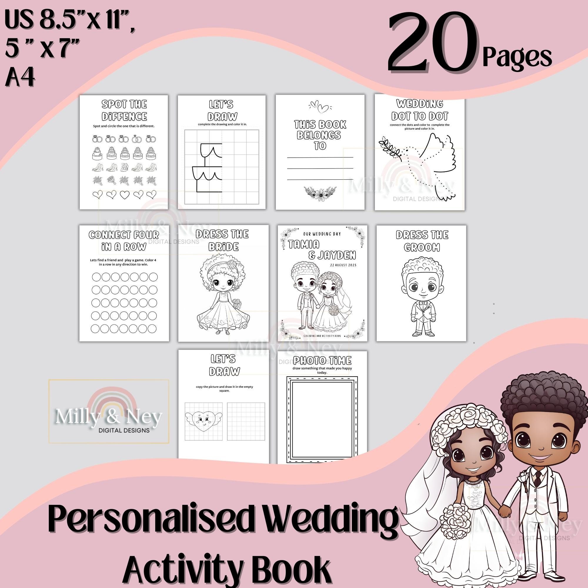 Downloadable Wedding Activities Book Kids Wedding Activities Books ...