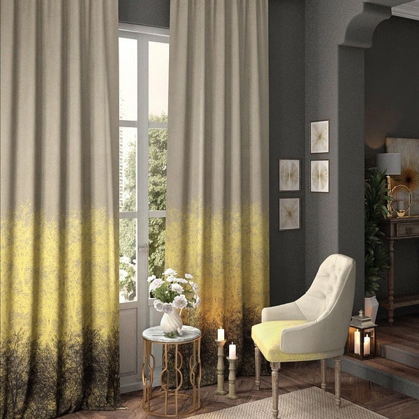 Multicolored Curtains - Etsy