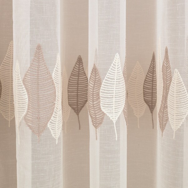Sheer Curtains With Leaf Pattern - Etsy