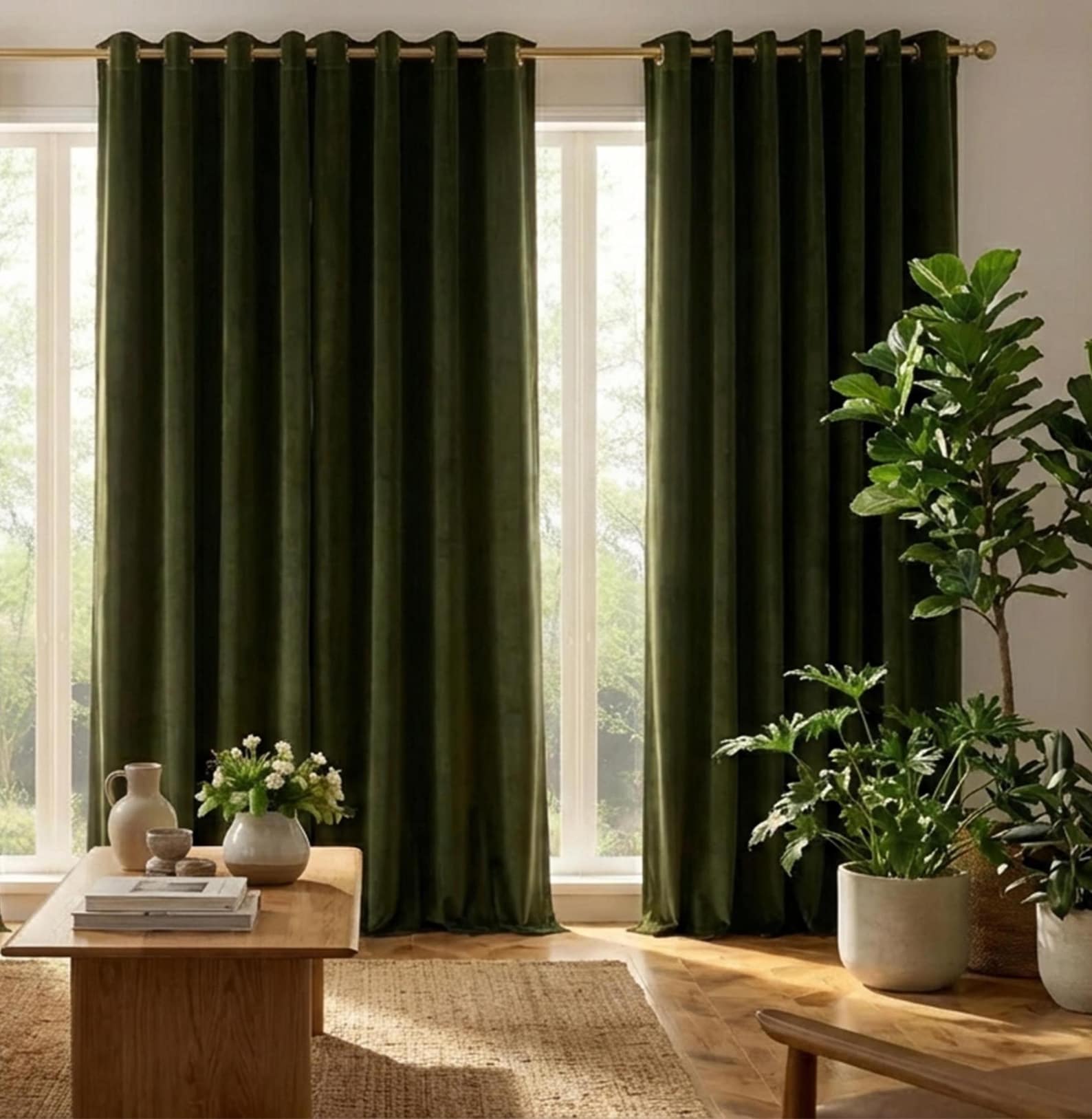Extra Long Velvet Curtains | 18 Colors | Custom Size Drapes | Two Story ...