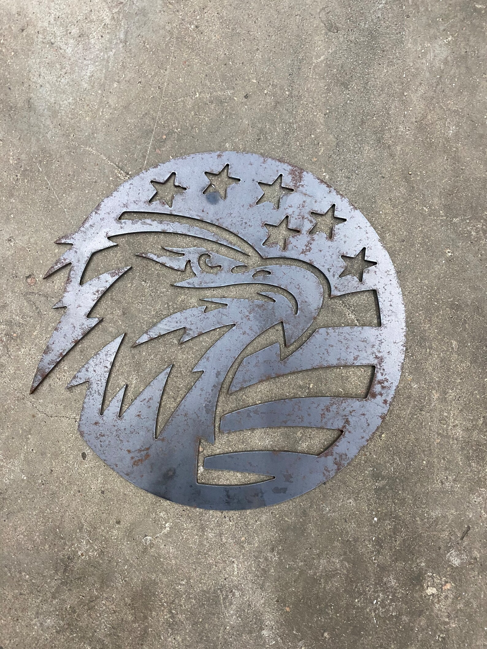 Bald Eagle American Flag Metal Sign - Etsy