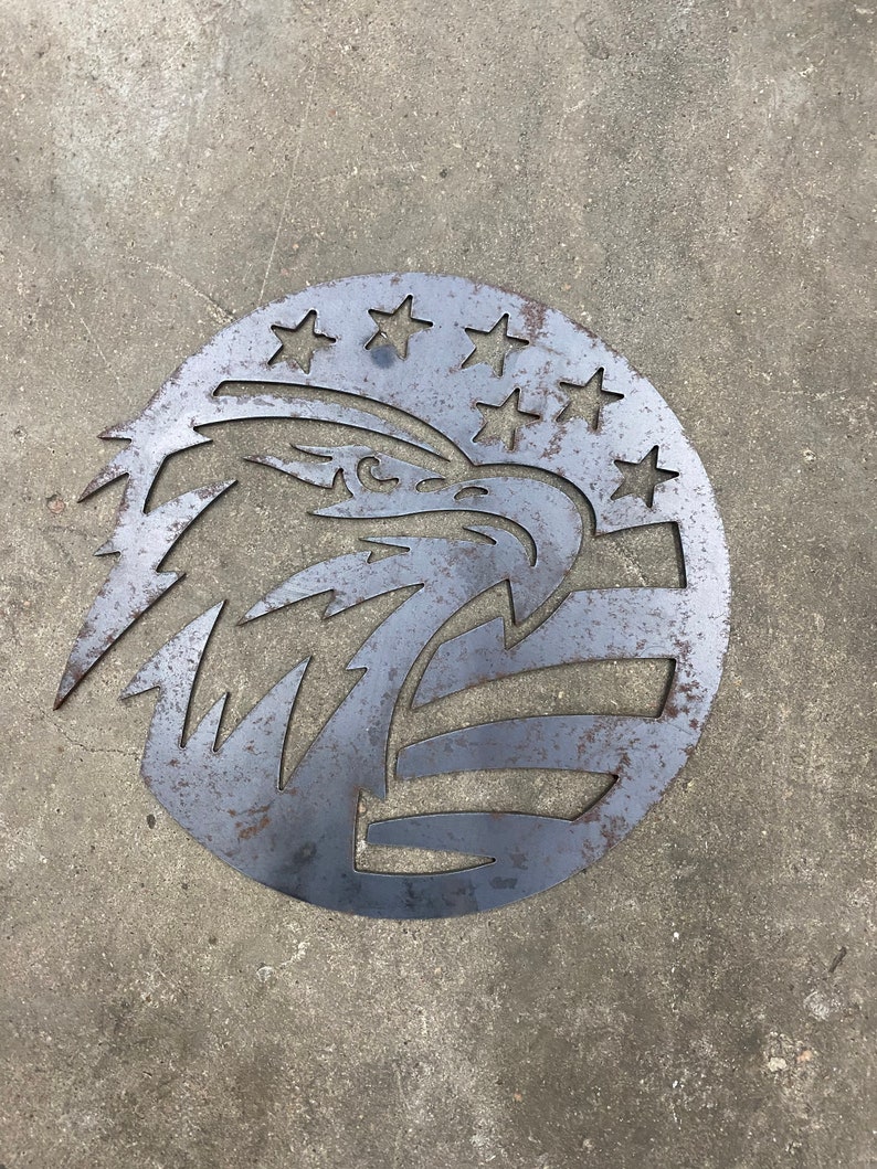 Bald Eagle American Flag Metal Sign - Etsy