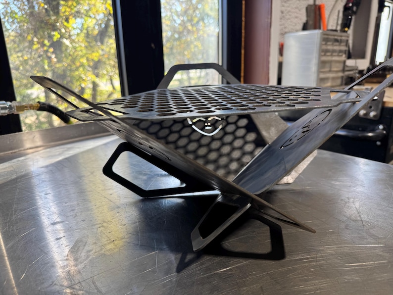 Triangle Fire Pit Grill, Camping Grill (collapsible) - Etsy