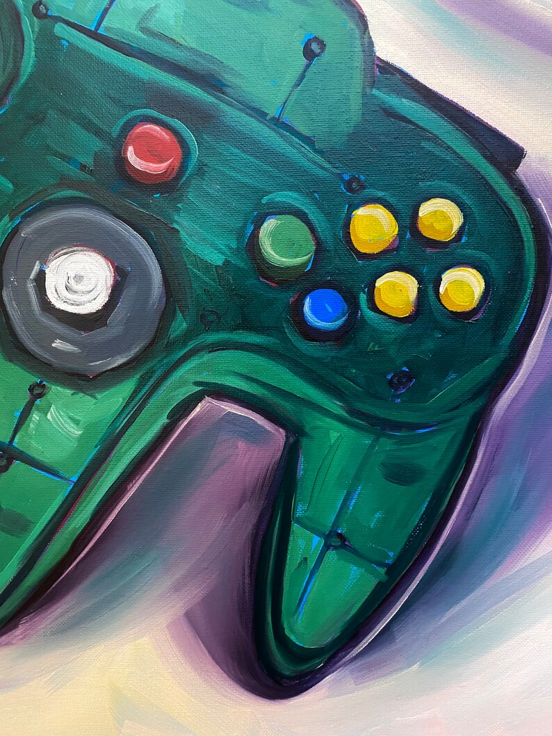 Nintendo 64 Controller Original Oil Painting - Etsy