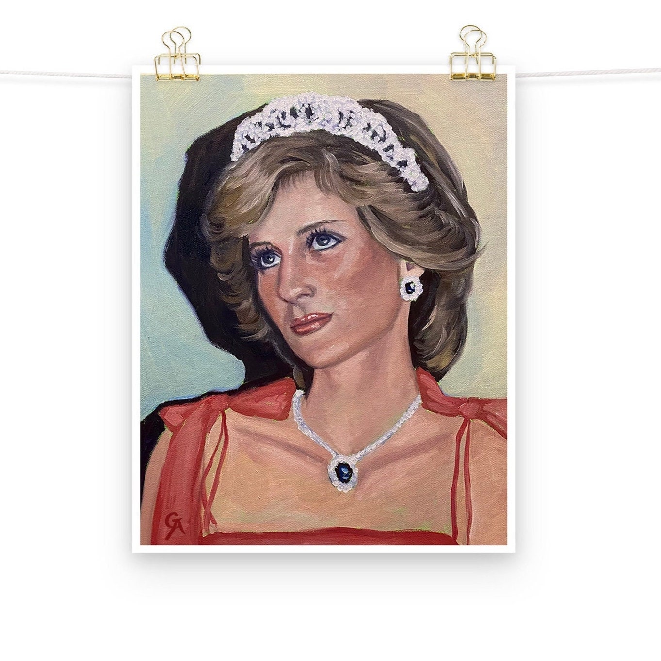 Princess Diana Original Fine Art Print - Etsy