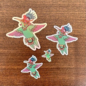 Colibrí Azteca - Huitzilopochtli Vinilo/Pegatina Holográfica S/M/L/XL ...