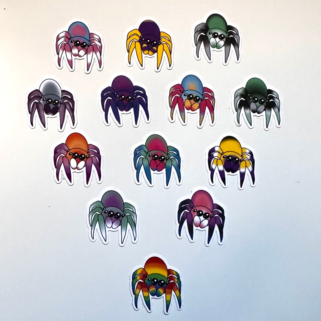 PRIDE Spiders Vinyl/holographic Sticker Pack XLLMSXS - Etsy