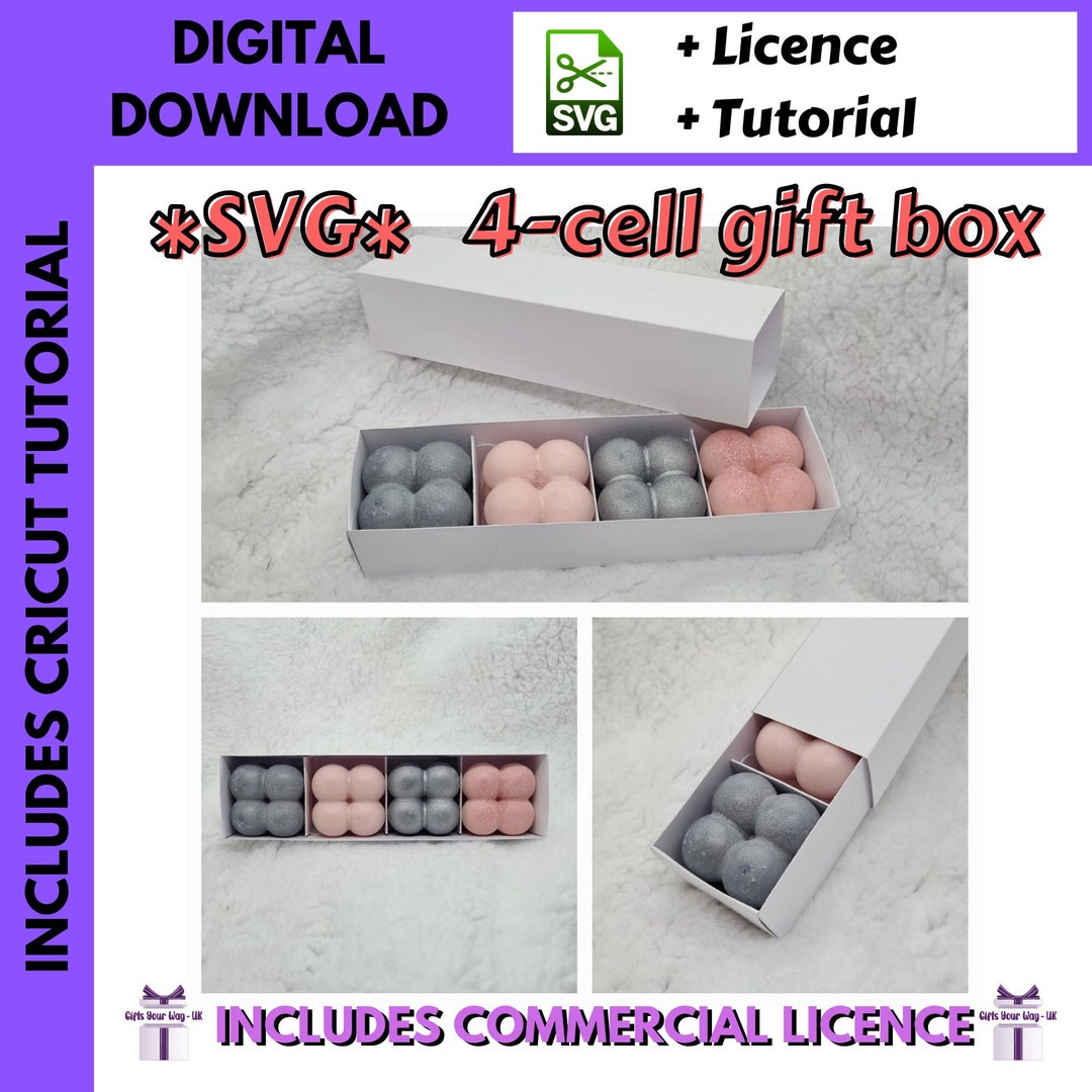 SVG 4-cell Divider Gift Presentation Box 2284 - Etsy