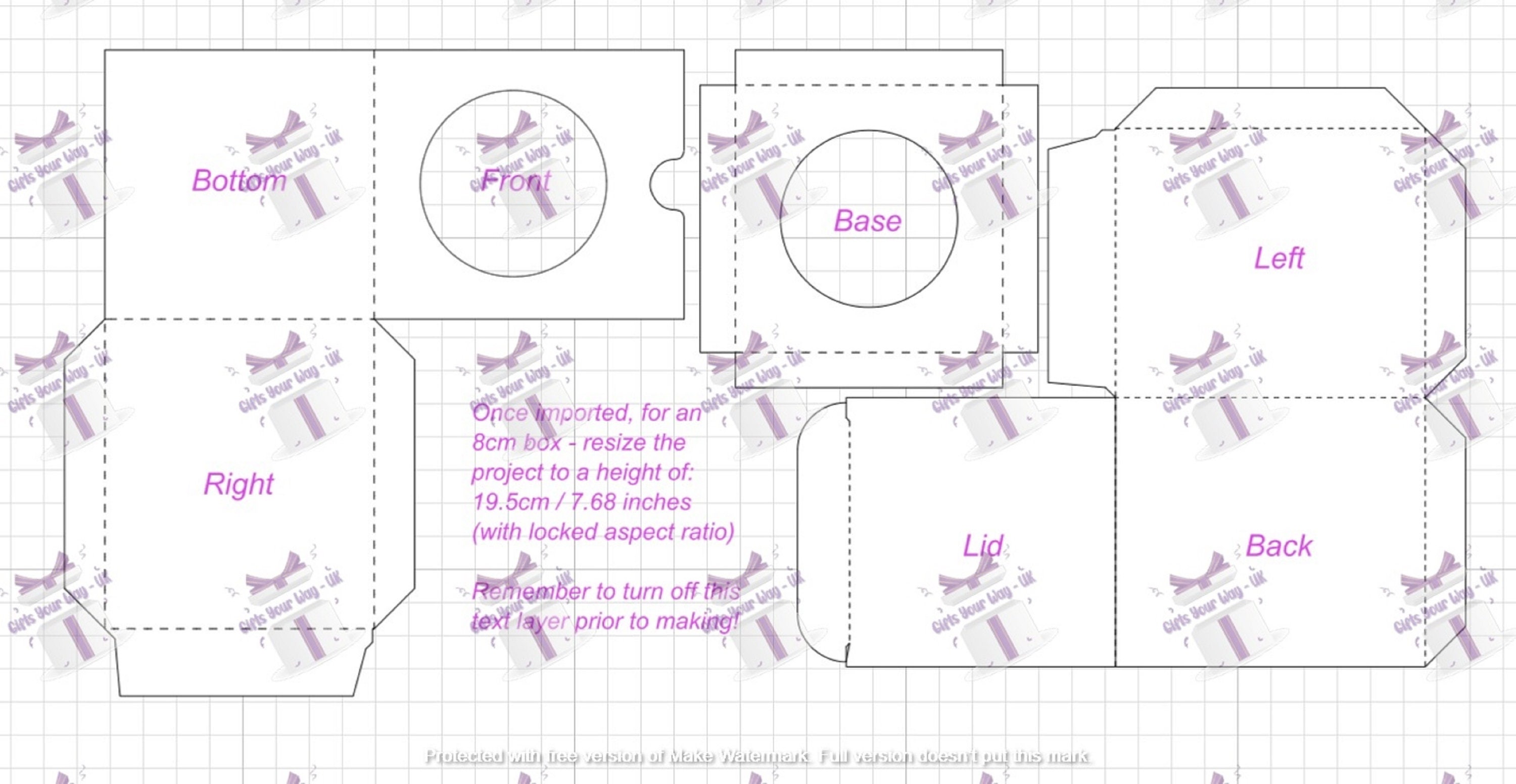 SVG 8cm Gift Box Cut File Needs Scoring Tool 2261 - Etsy UK