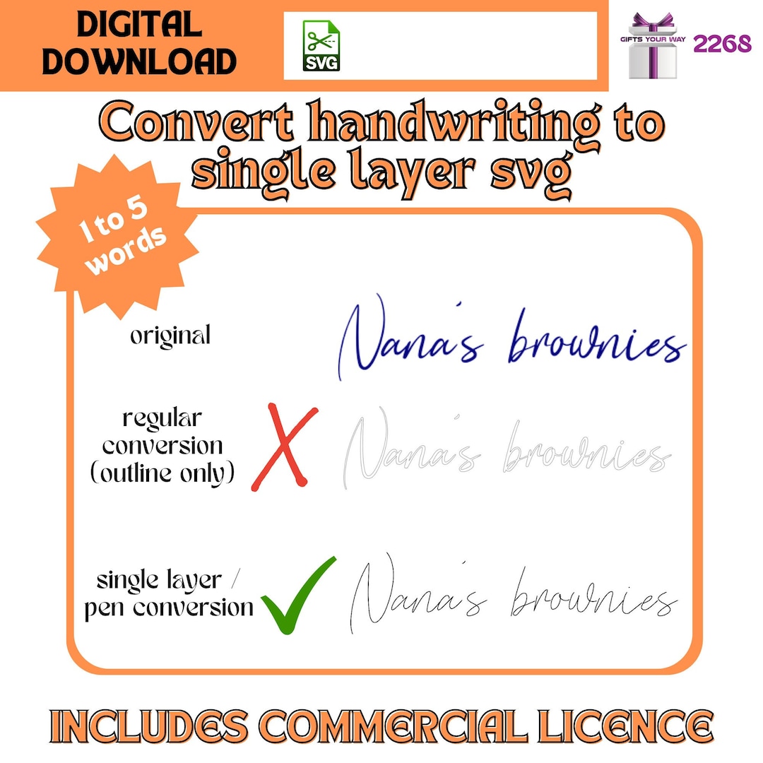 Convert Handwriting to Single Layer SVG File | for Cricut Writing Font ...