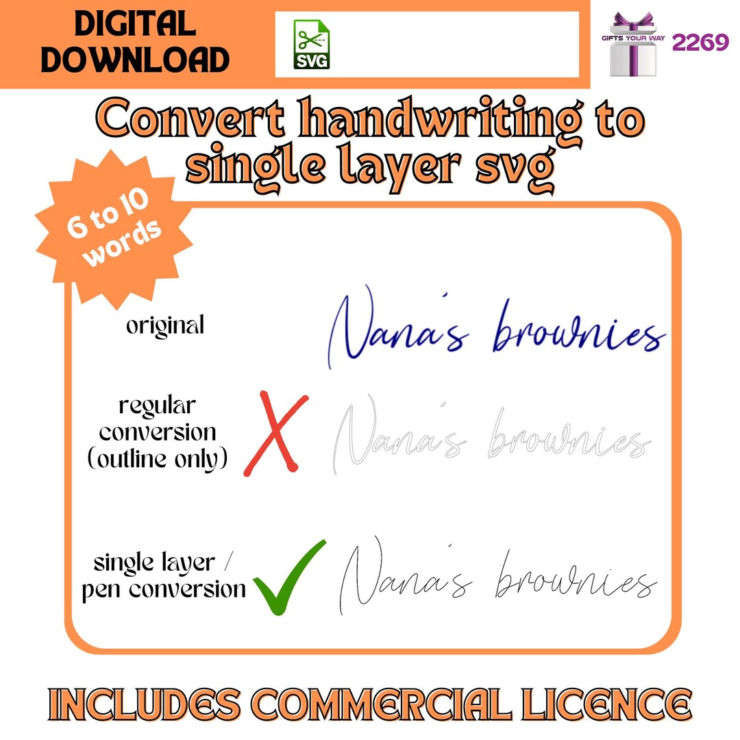 Convert Handwriting to Single Layer SVG File | for Cricut Writing Font ...