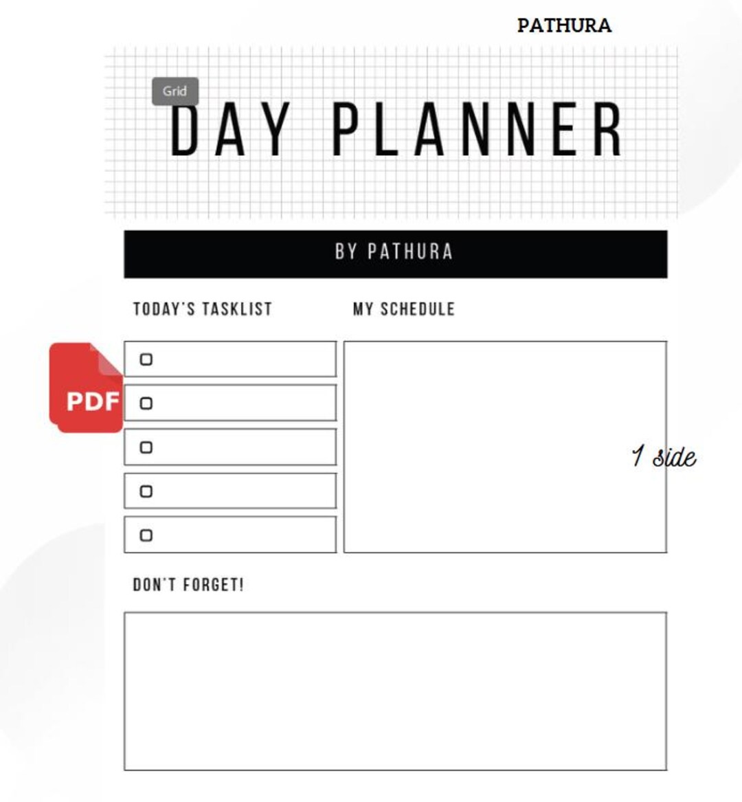 Printable Daily Planner Task List, Schedule, and Reminder Template - Etsy