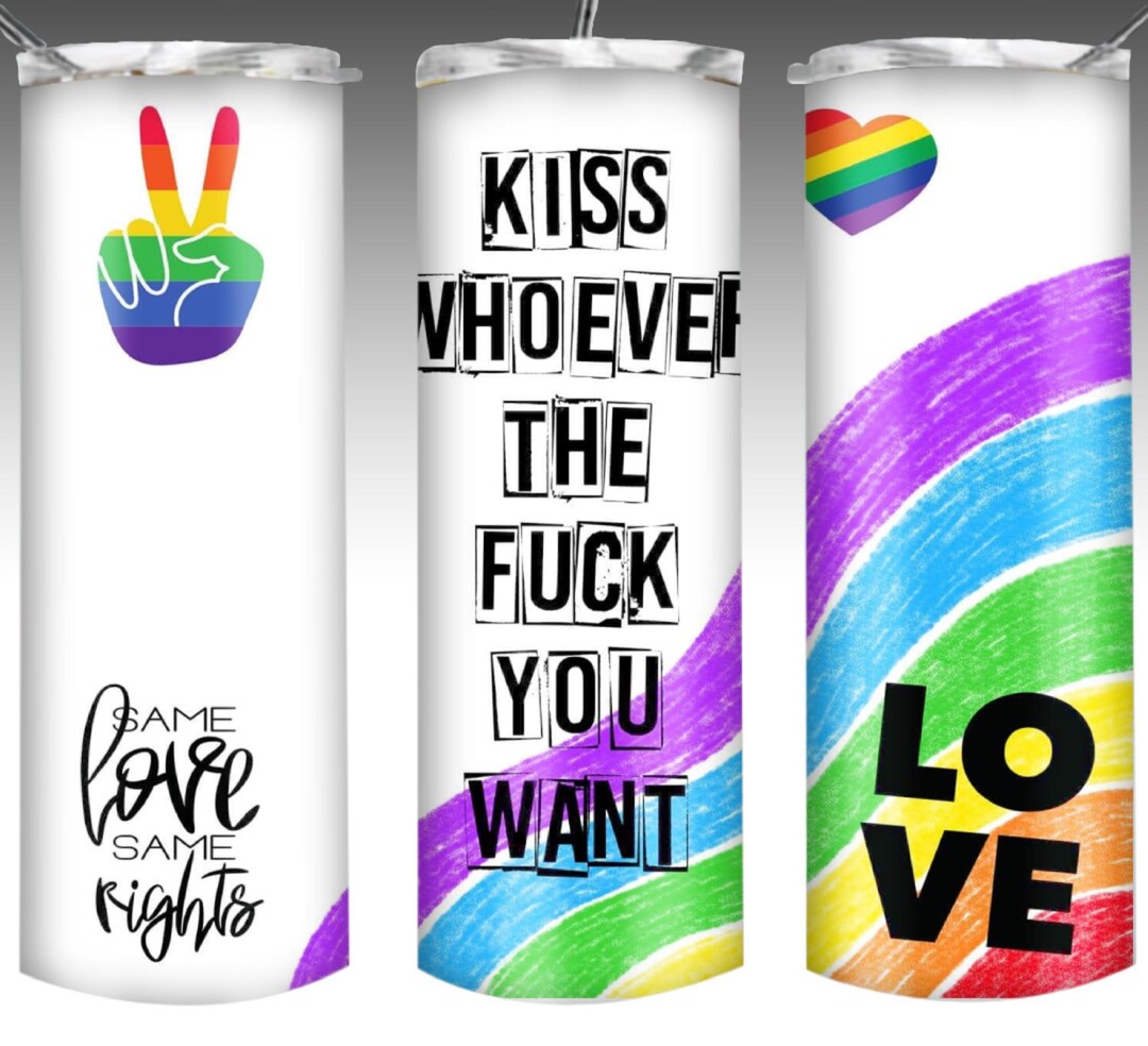 LGBTQ Pride Tumbler – Rainbow Print Tumbler Design - Adult Humor ...