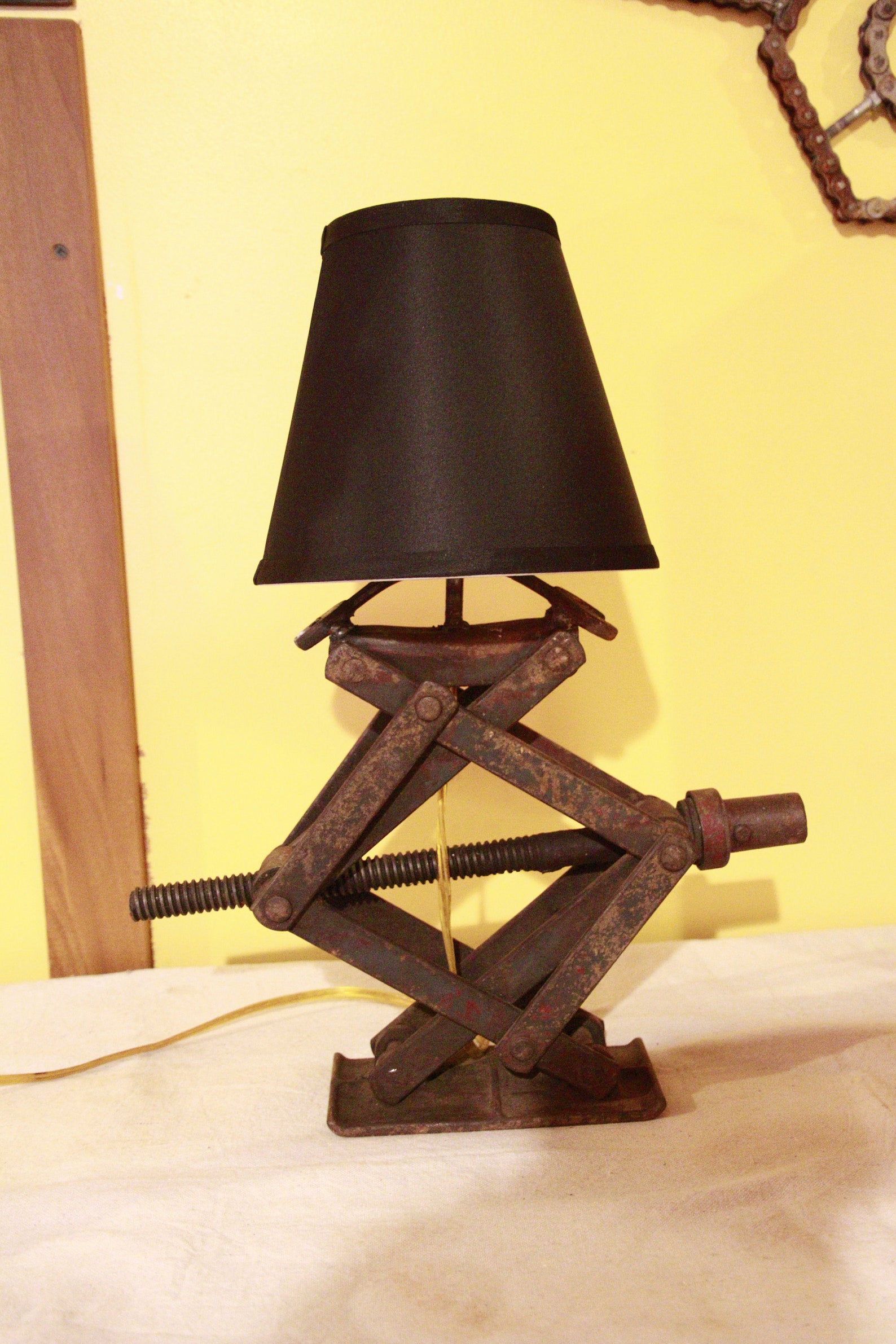 Antique Scissor Jack Table Lamp - Etsy