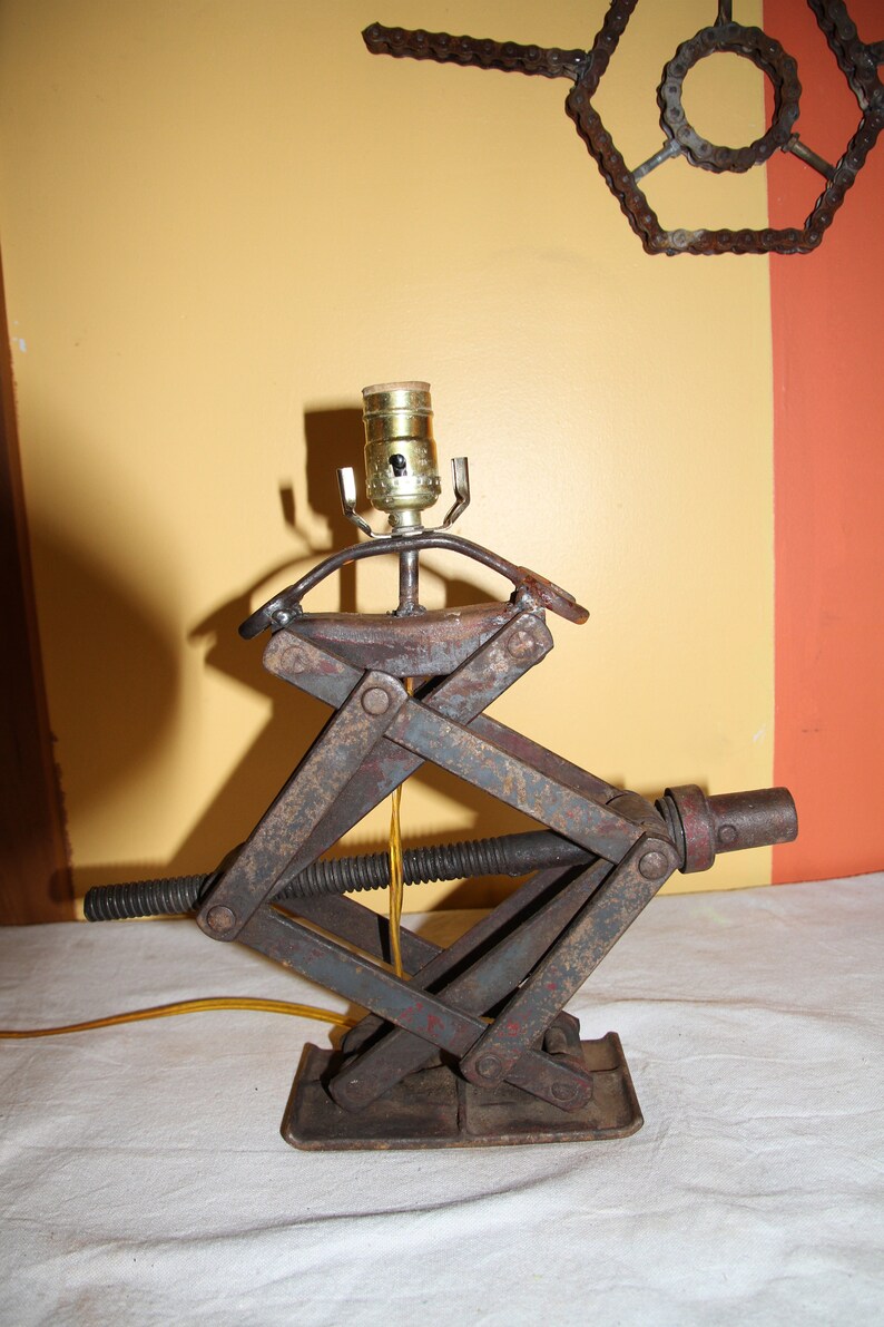 Antique Scissor Jack Table Lamp - Etsy