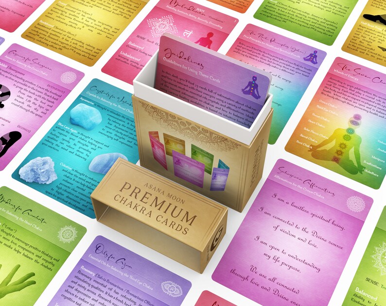Premium Chakra Cards Chakra Chart on Cards Reiki Supplies Cards & Reiki ...
