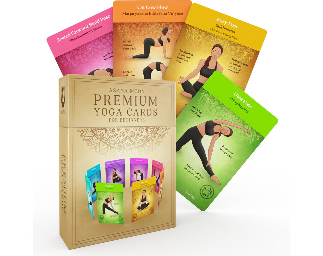 Yoga Cards, Asana Card, Flashcards, Yoga Gifts for Her, Yoga Gifts for ...