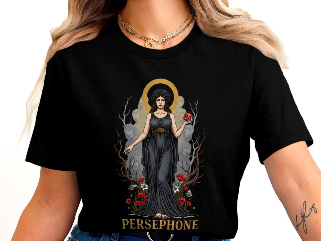 Persephone T-shirt | Greek Mythology | Vintage Greek Goddess Tee - Etsy