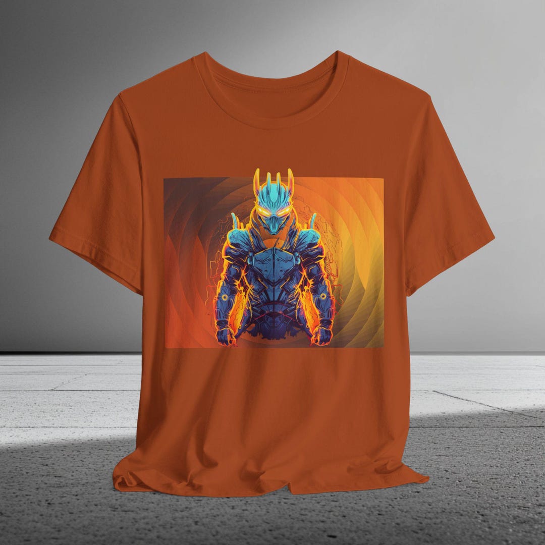 Electric Cyber Warrior T-shirt | Cybercore Fashion | Durable Print on ...
