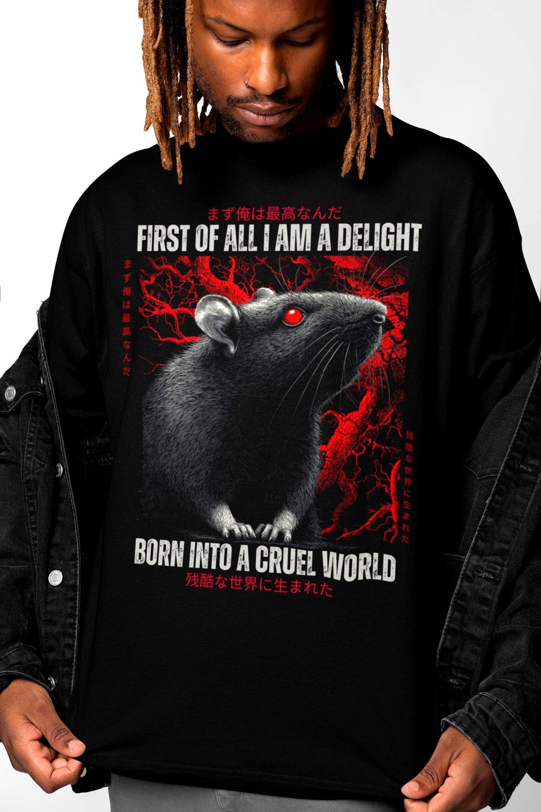 Funny Gothic Rat Japanese Horror Shirt | First of All I Am A Delight ...