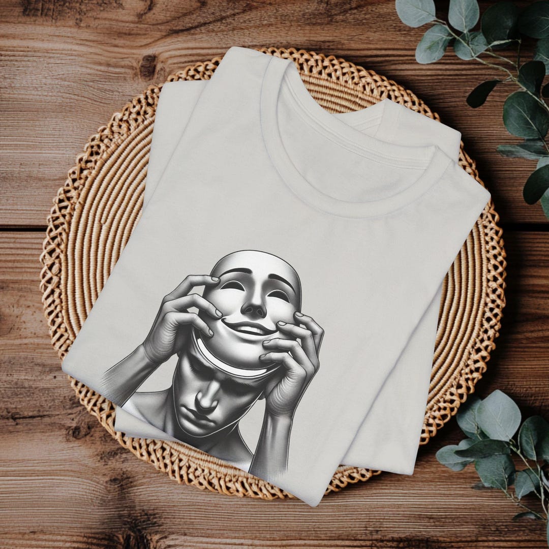 Hiding Emotions Shirt - Dark Aesthetic Grunge Tee, Gothic Sad Art, Emo ...