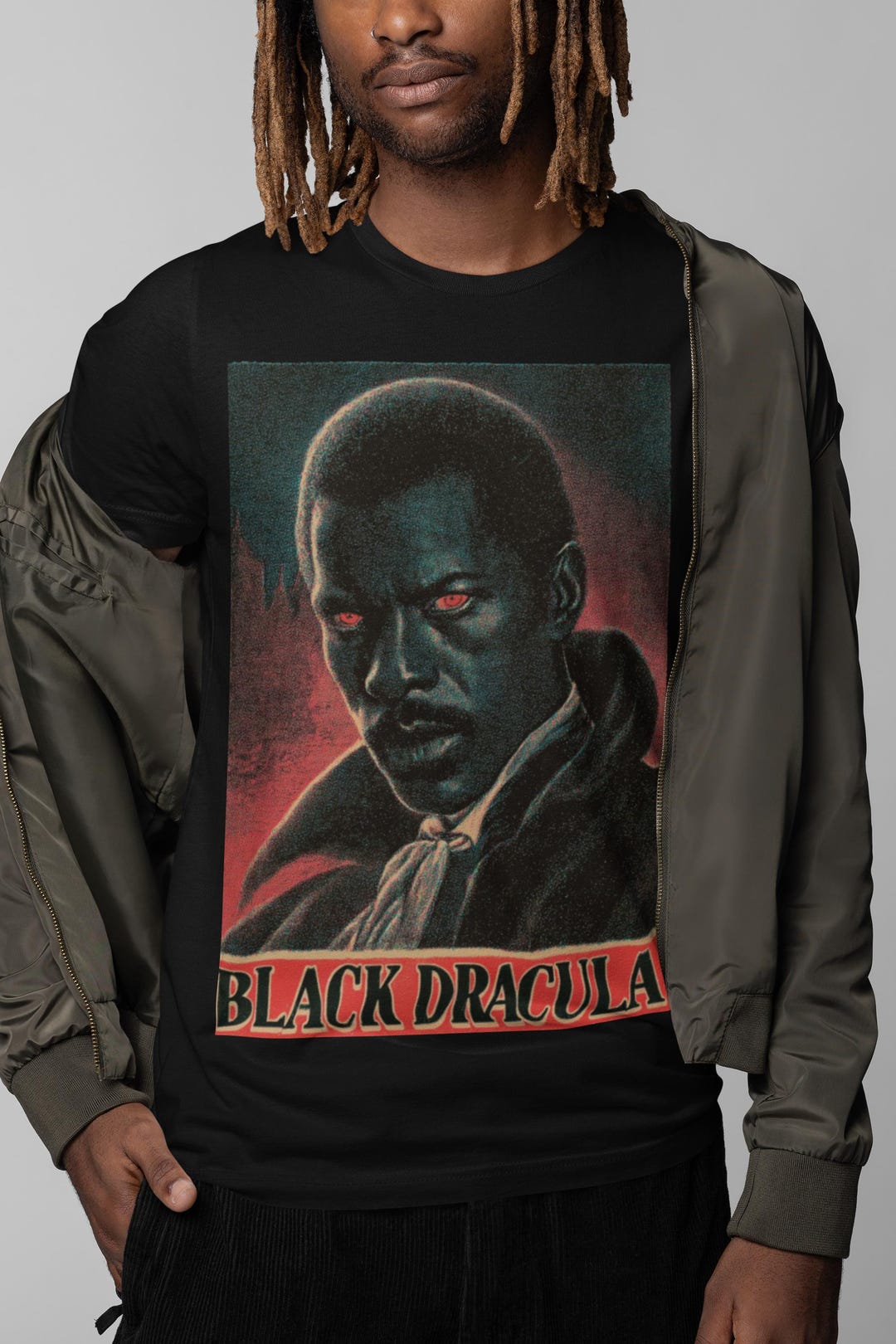 Black Drakula Tshirt | Afrocentric Vampire Tee | Melanin Vampire Style ...