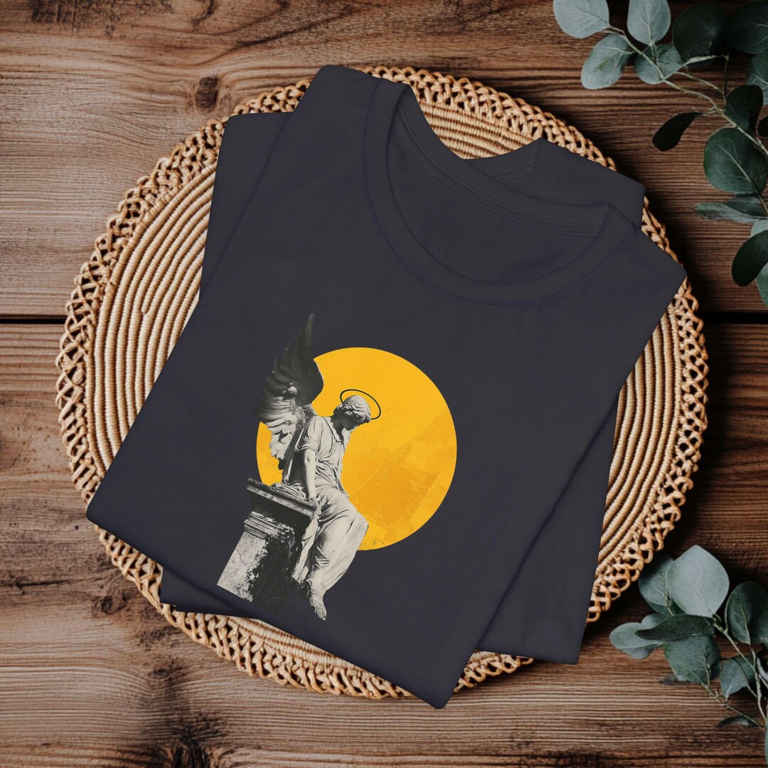 Fallen Angel on Pedestal T-shirt | Angel Apparel | Goth Aesthetic Shirt ...