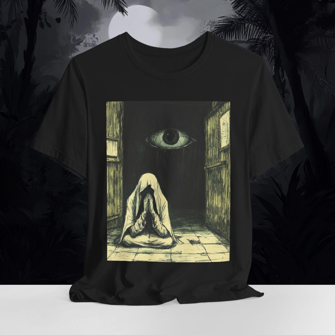 Haunted Eye Gothic Shirt | Surreal Prayer Horror Tee | Dread Ritual ...