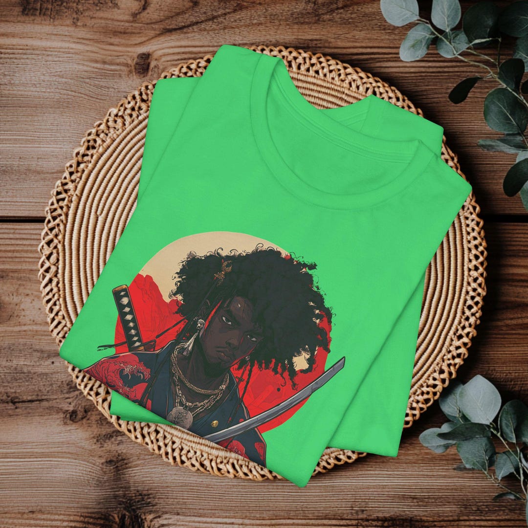 African Samurai T-shirt | Afro Ninja Shirt | African Warrior Tee ...