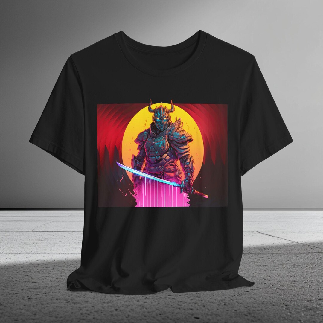 Sunset Blade Cyber Samurai T-shirt | Cybercore Fashion | Long Lasting ...
