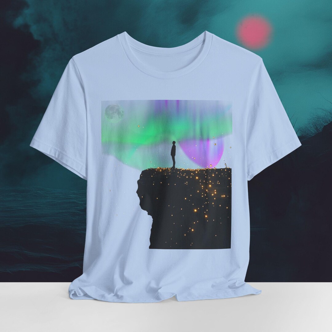 Camiseta psicodélica de la aurora boreal despierta / Ropa de aura ...