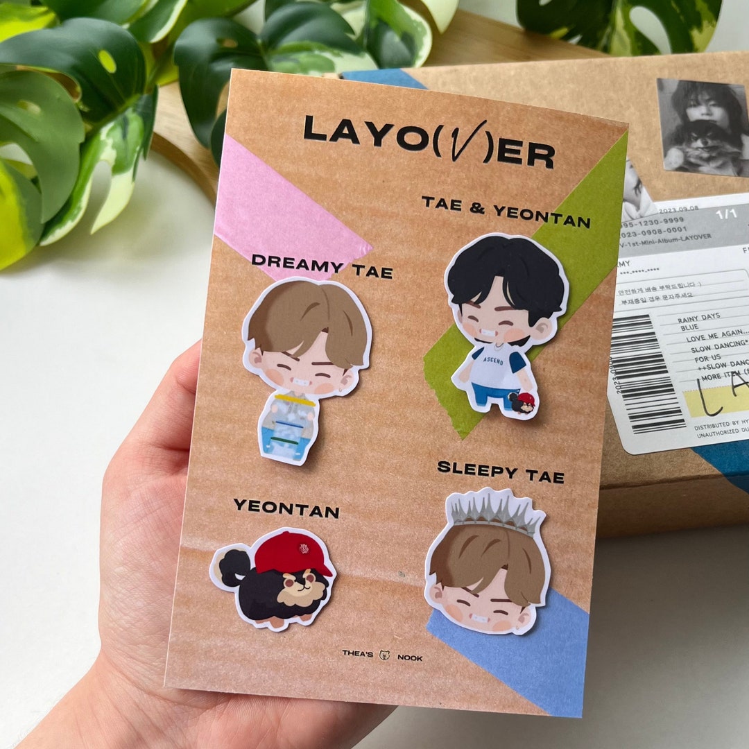 Taehyung V Layover - BTS V Stickers Set - Etsy