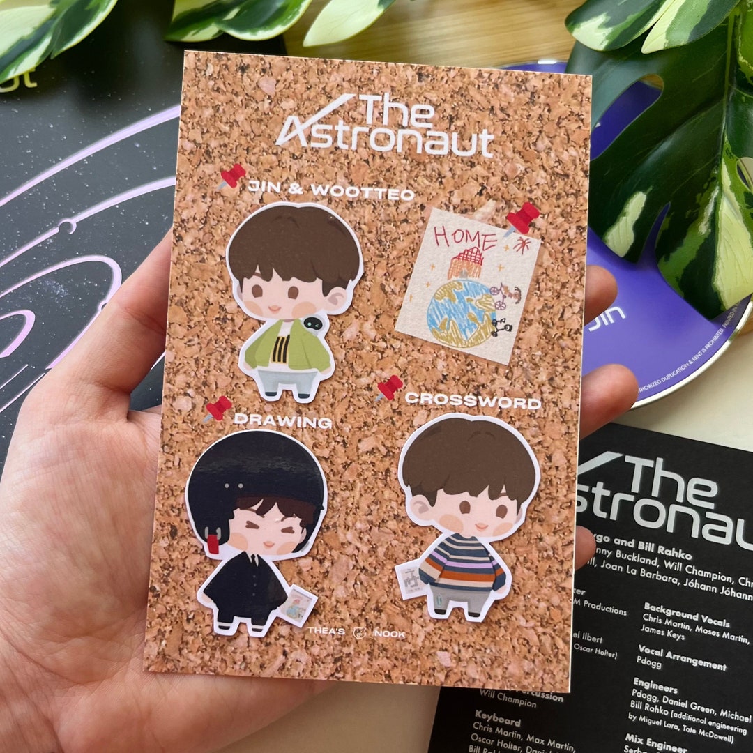 Jin the Astronaut BTS Jin Stickers Set - Etsy