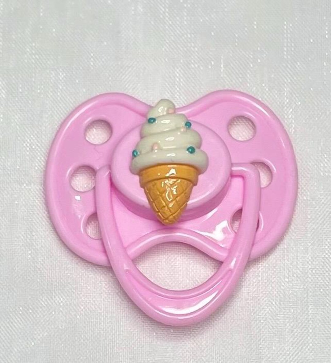 Baby Pink Ice Cream Embellished Magnetic Pacifier for Reborn Dolls - Etsy