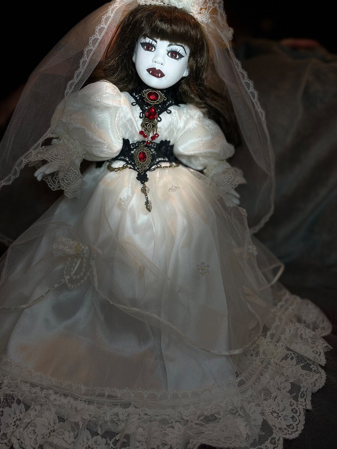 OOAK Hand Painted Vampire Bride - Etsy