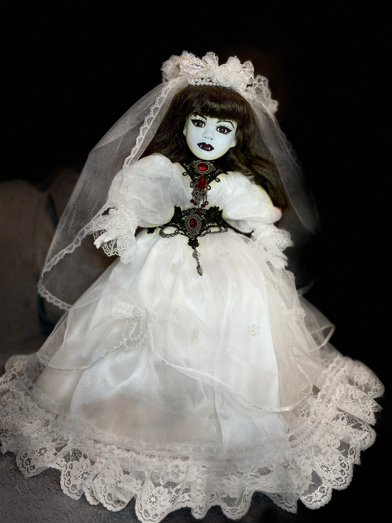 OOAK Hand Painted Vampire Bride - Etsy