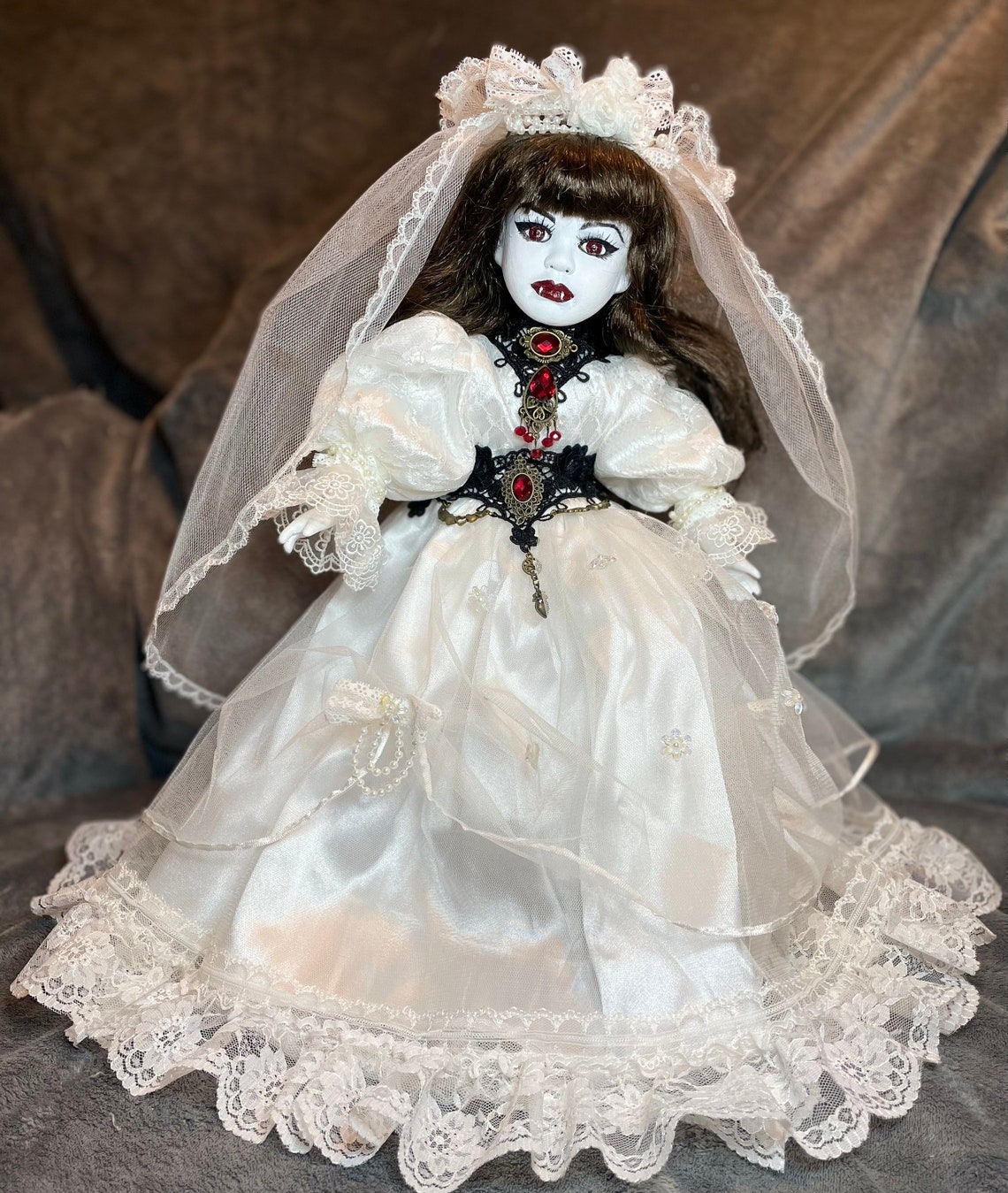 OOAK Hand Painted Vampire Bride - Etsy