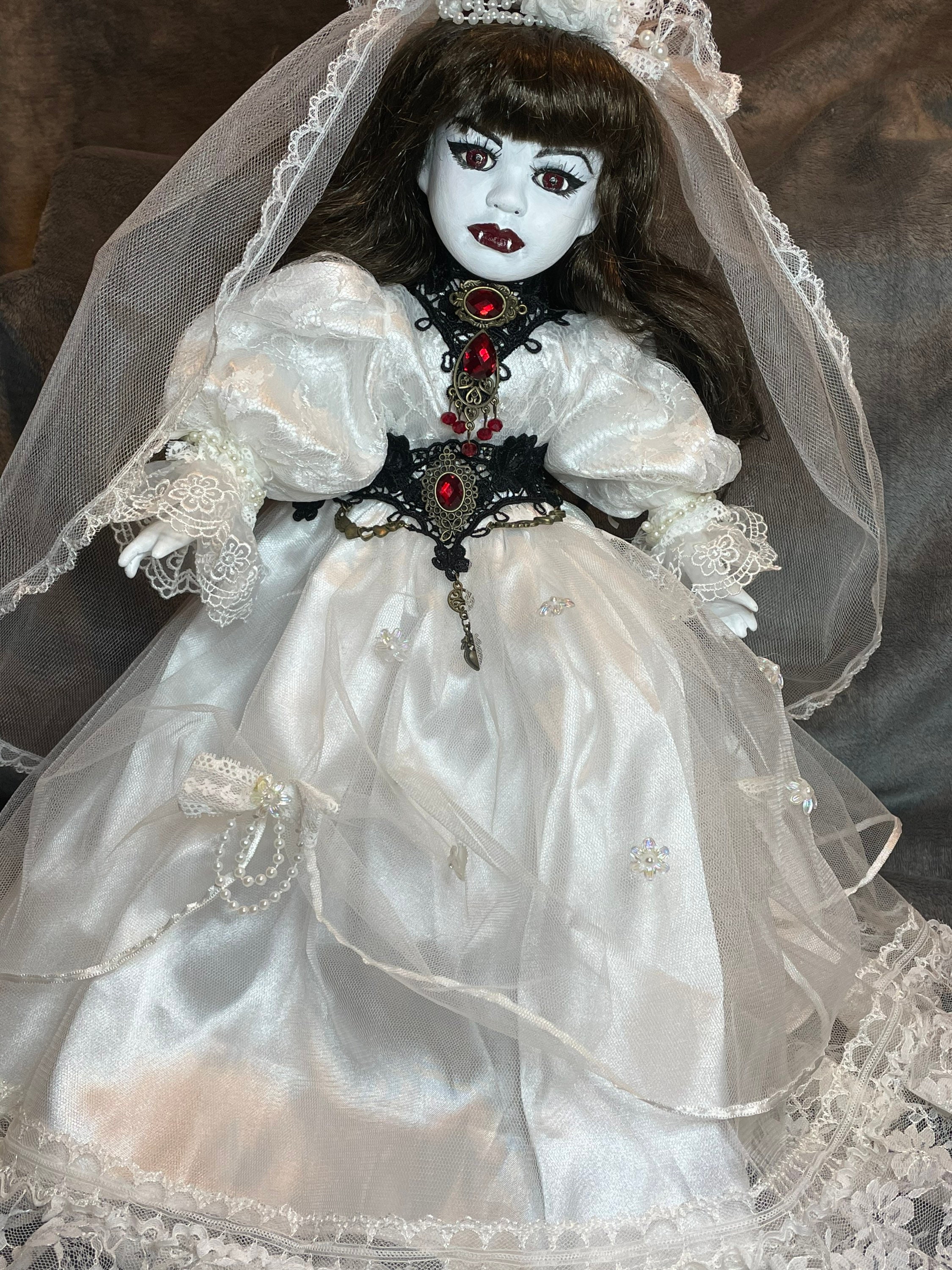 OOAK Hand Painted Vampire Bride - Etsy