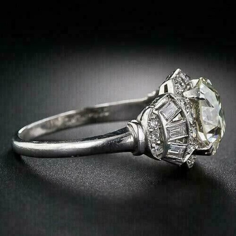 New Vintage & Antique Ring* Art Deco Wedding Ring 2.40 Ct White Round ...