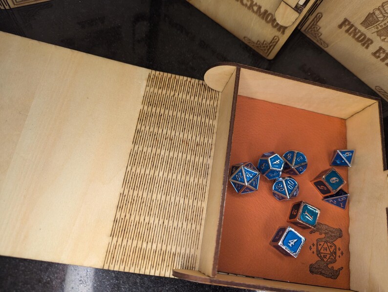 Custom Laser Engraved Dice Box Roller Personalized D&D Dice Storage ...