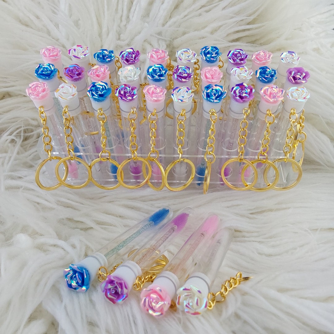 Iridescent Rose Flower Many Colors Mascara Spoolies Brush Lash Wand ...