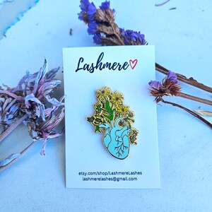 Sunflower Heart Organ Anatomy Anatomical Flower Floral Enamel Pin ...