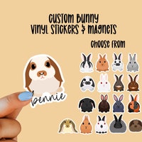 Illustrated Bunny Sticker - Soft Storybook Rabbit for Everyday Surfaces ...